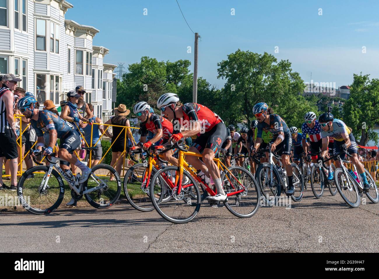 Tulsa Tough crit bike race on Crybaby Hill, Sunday 2021 Stock Photo - Alamy