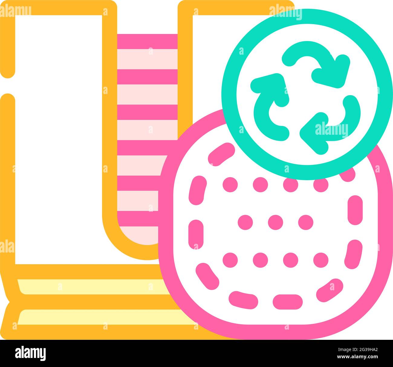 reusable make-up removal pads color icon vector illustration Stock ...