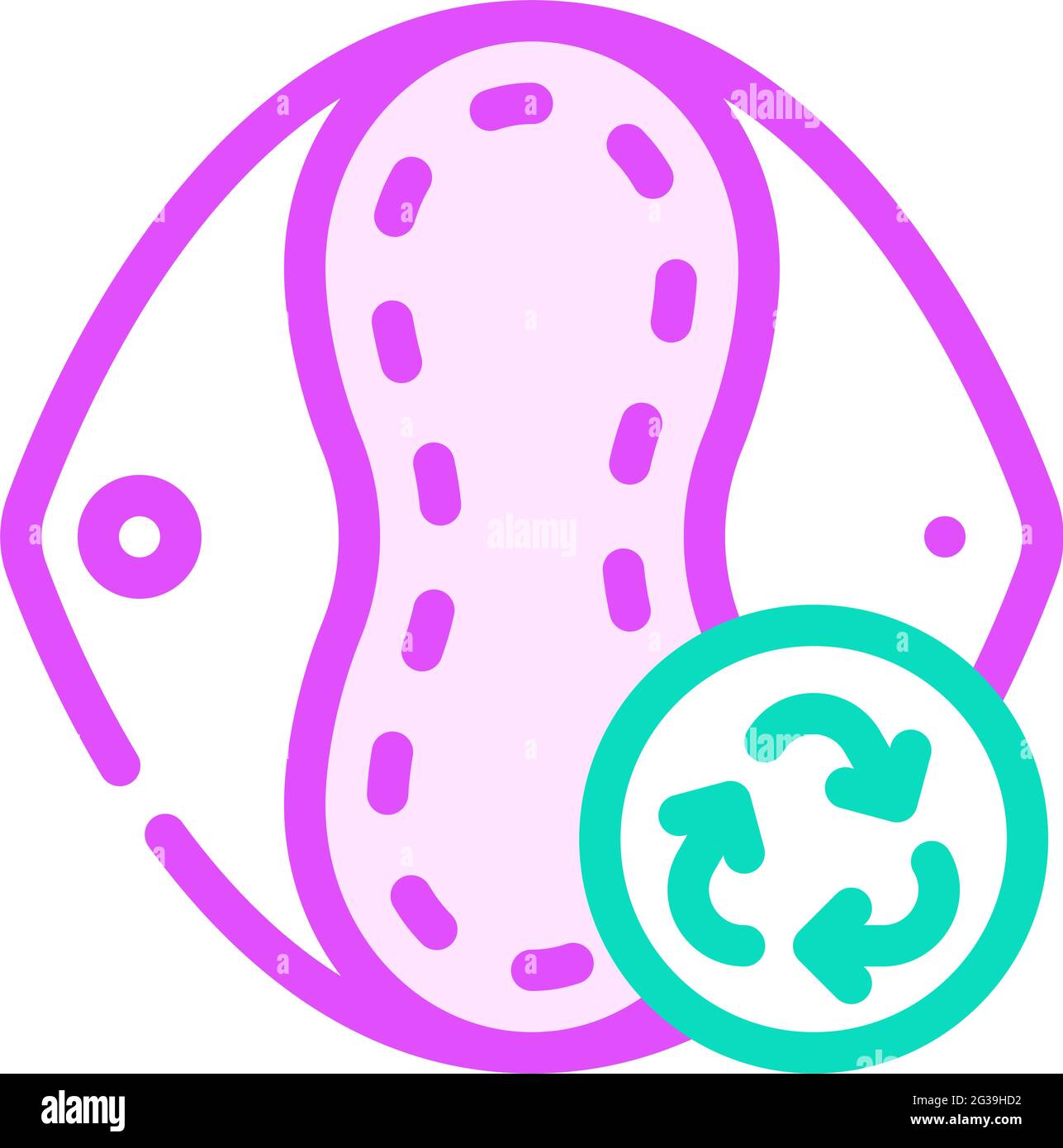 reusable pad zero waste color icon vector illustration Stock Vector ...