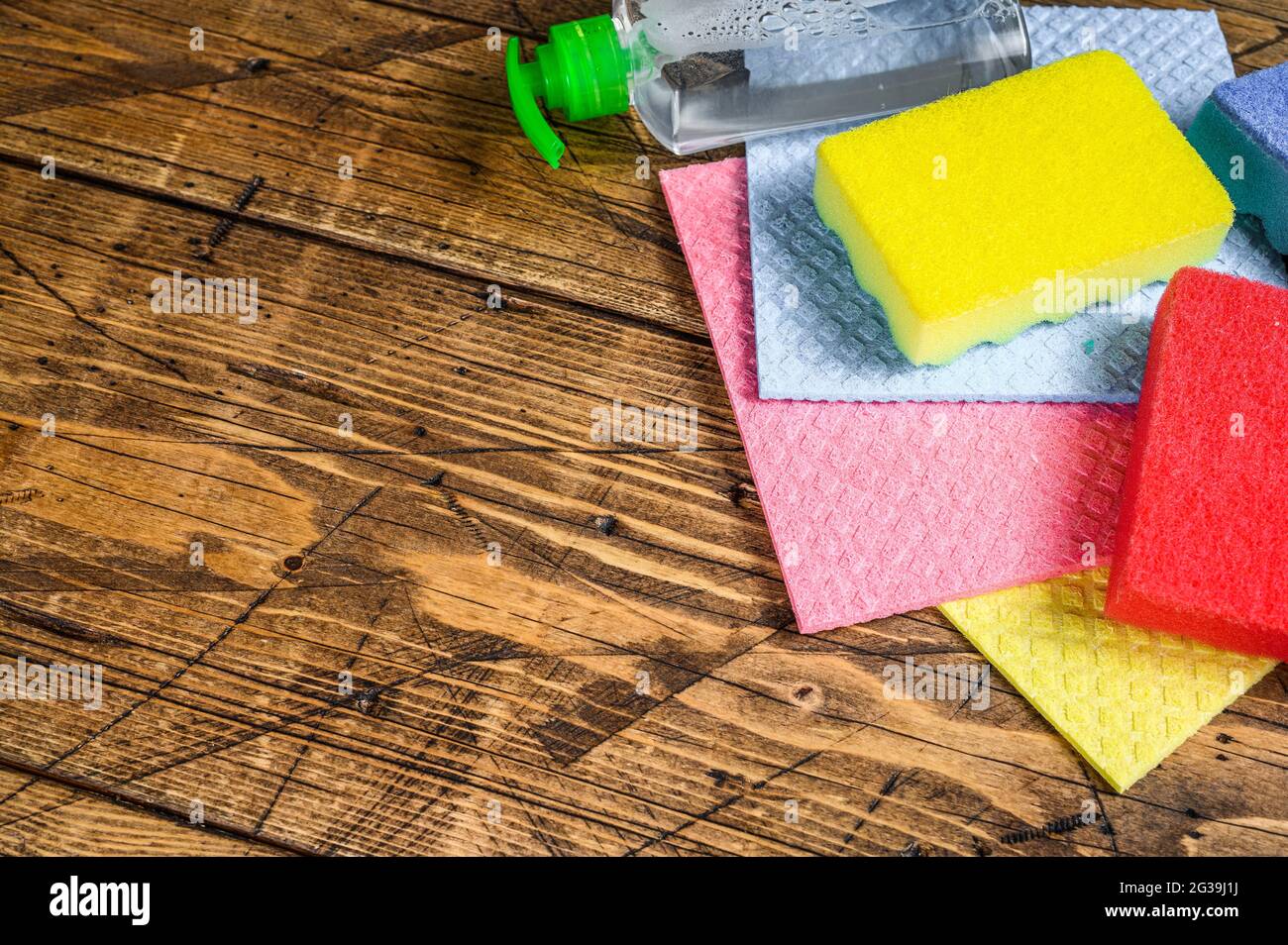 Washing and cleaning stuff, domestic supplies for spring cleaning ...