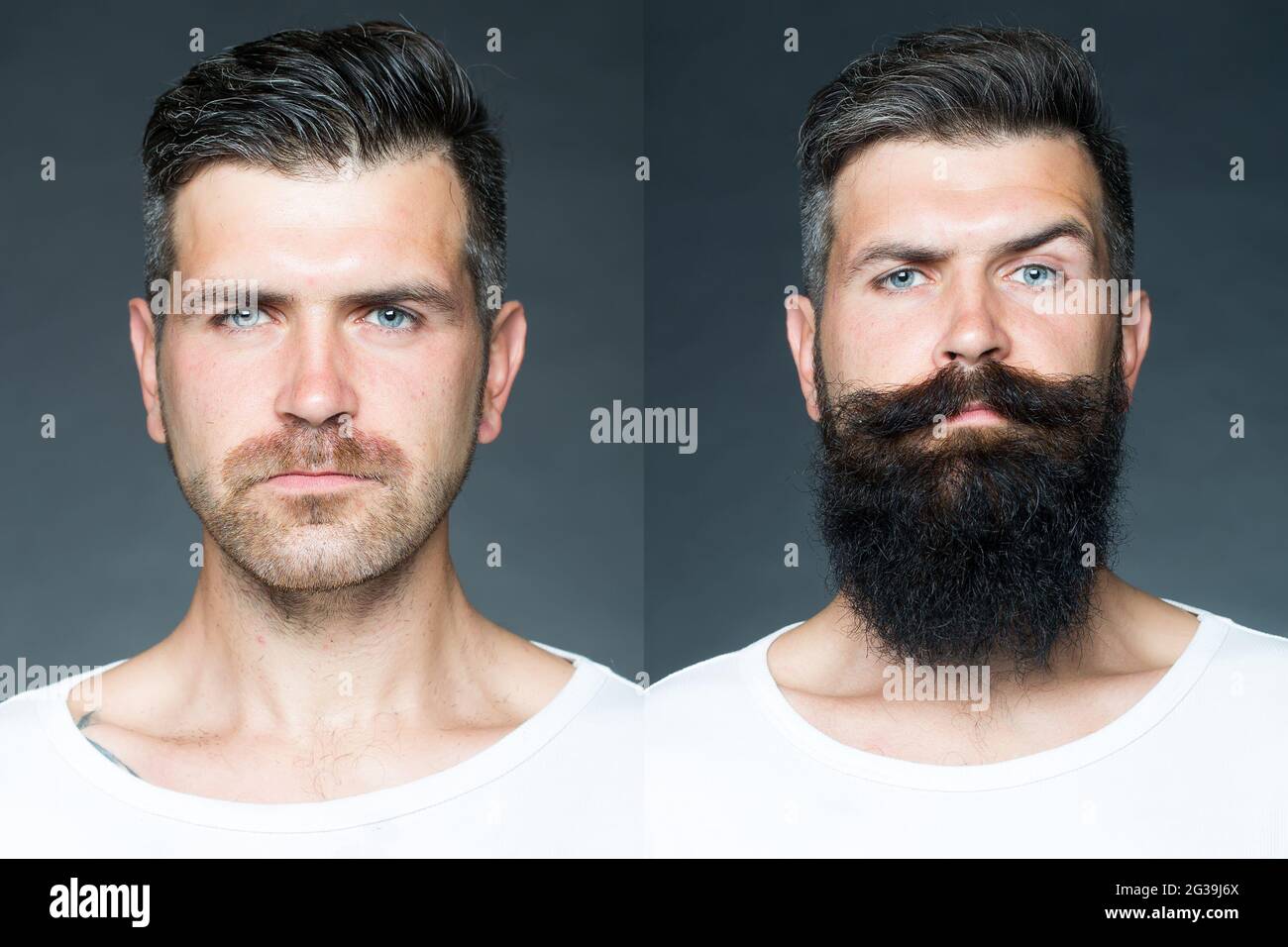 Two merged images of one man Stock Photo - Alamy