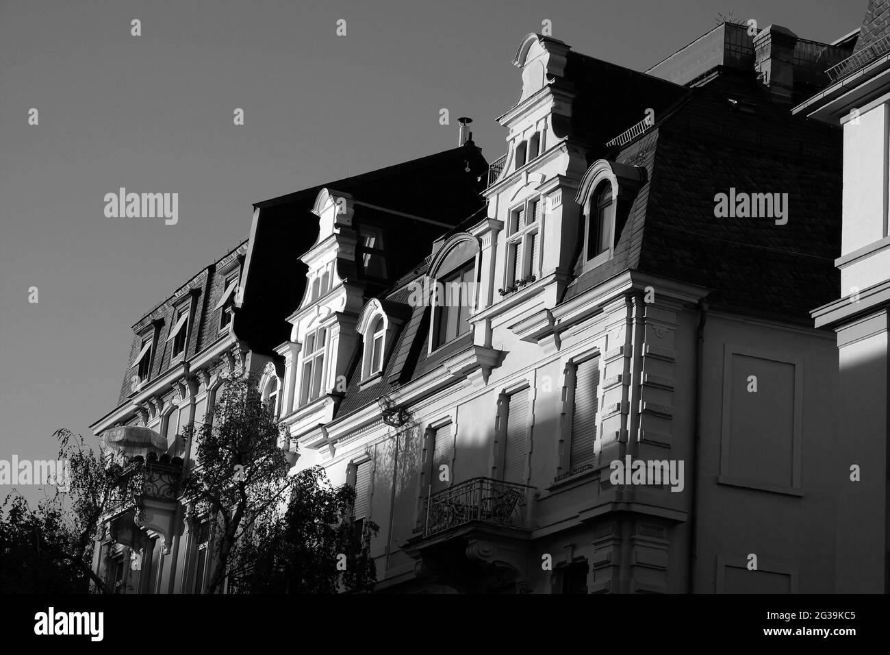 Grayscale shot of a beautiful architectural building Stock Photo - Alamy