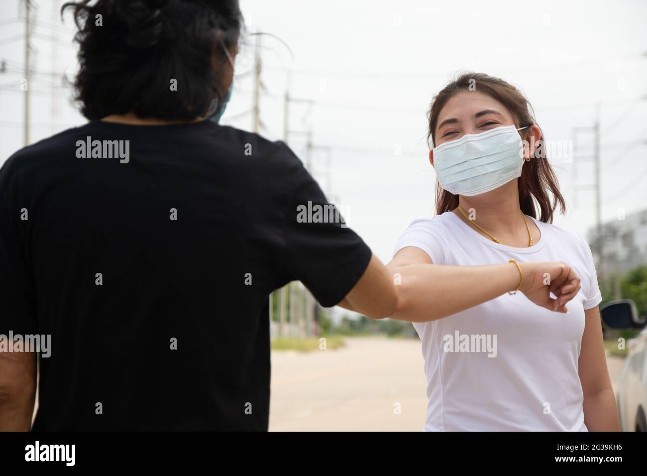 Elbows shake hi-res stock photography and images - Alamy