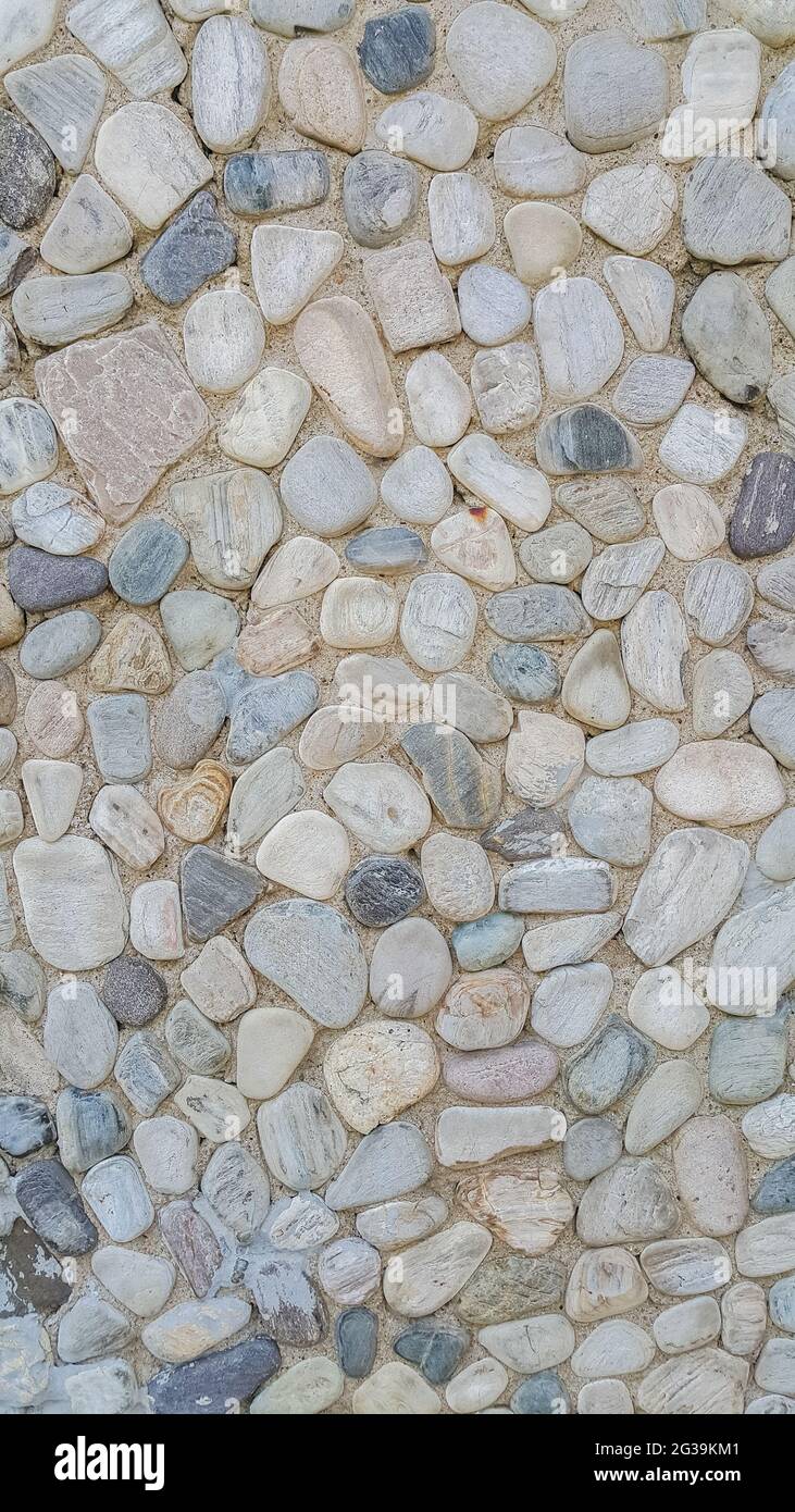 wall pattern of gravel stone background Stock Photo - Alamy