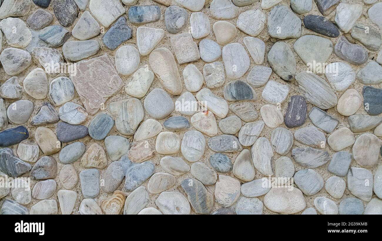 wall pattern of gravel stone background Stock Photo - Alamy