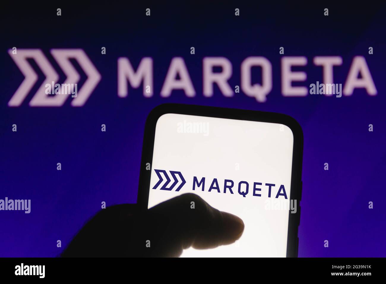 Brazil. 10th June, 2021. In this photo illustration the Marqeta logo ...