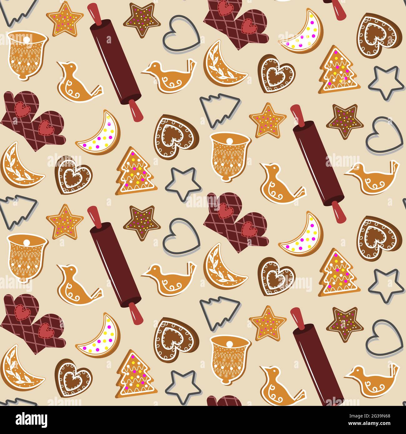 Christmas cookies illustration bakery hi-res stock photography and ...