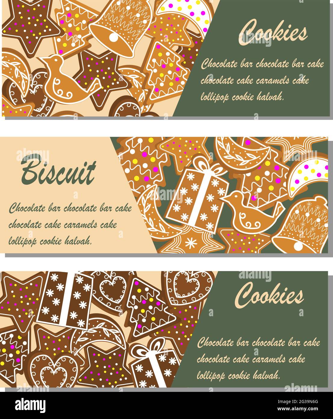 Christmas postcard gingerbread man Cut Out Stock Images & Pictures - Alamy