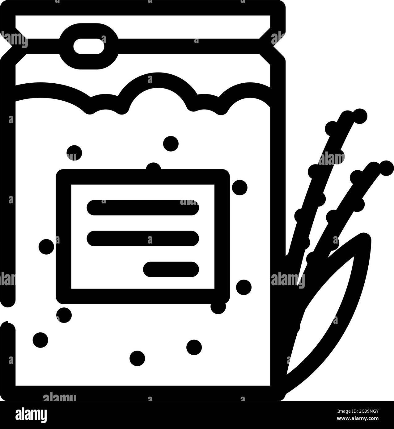 teff natural gluten free plant line icon vector illustration Stock ...