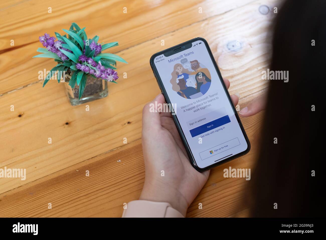 CHIANG MAI, THAILAND - JUNE 06, 2021 : A working from home employee is ...