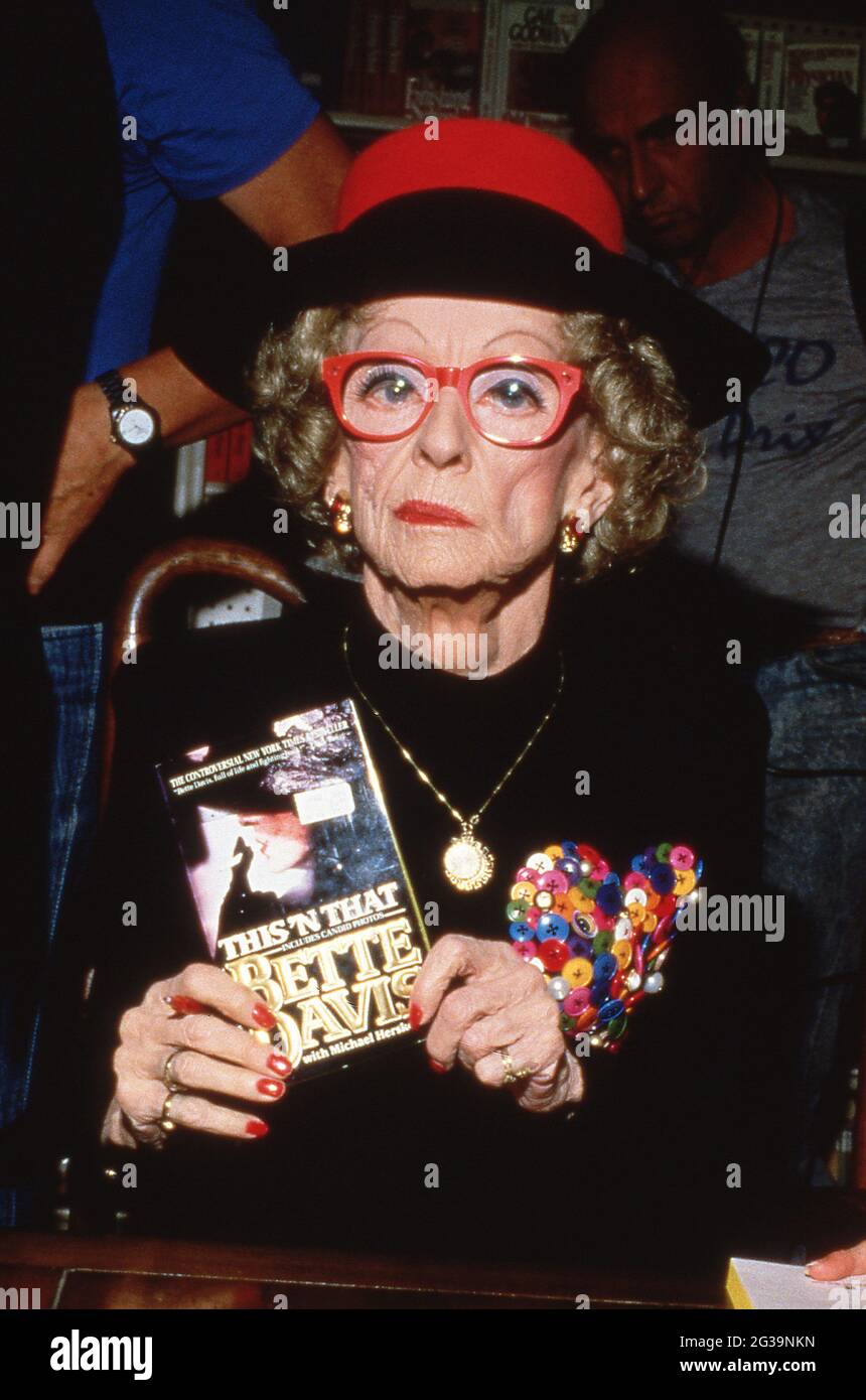 Bette Davis Promoting her New Book "This & That" on February 13, 1988 ...