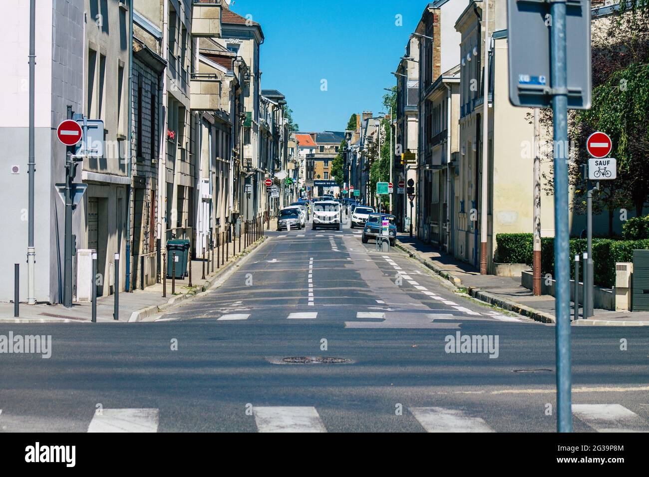Reims France June 14, 2021 Urban landscape of the city of Reims, a city ...