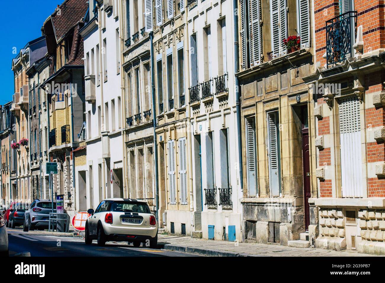 Reims France June 14, 2021 Urban landscape of the city of Reims, a city ...