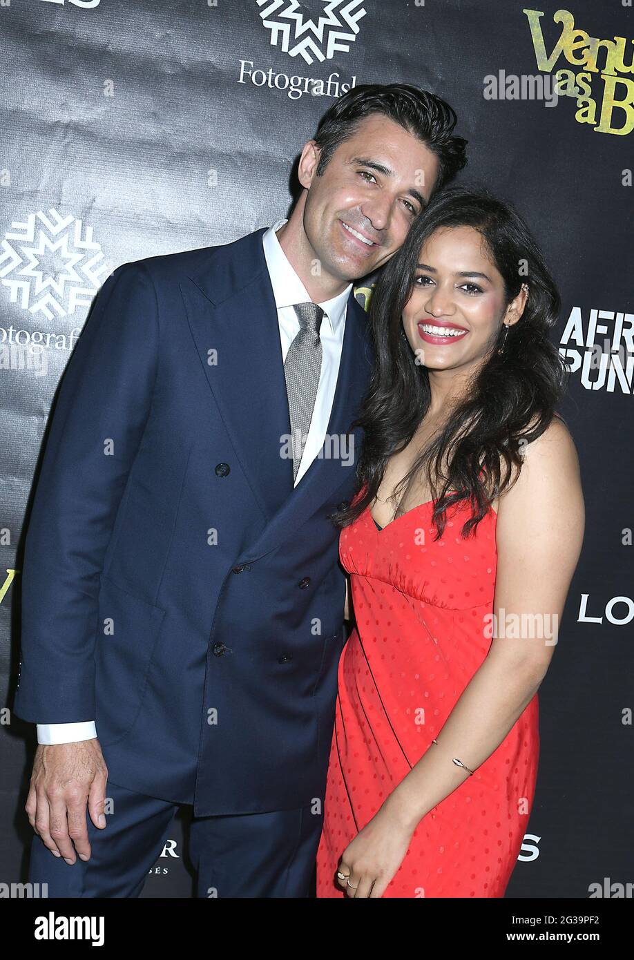 Gilles Marini and Shavya Samala attend The Tribeca Festival 2021 Red Carpet Screening of "Venus ...