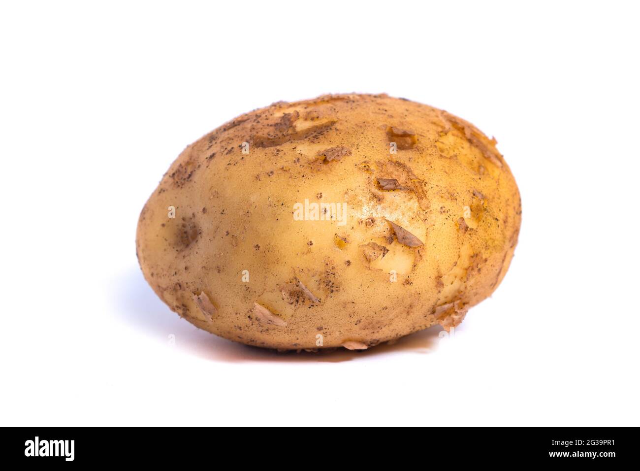 Fresh dirty potato isolated on white background, vegetable. Food Stock ...