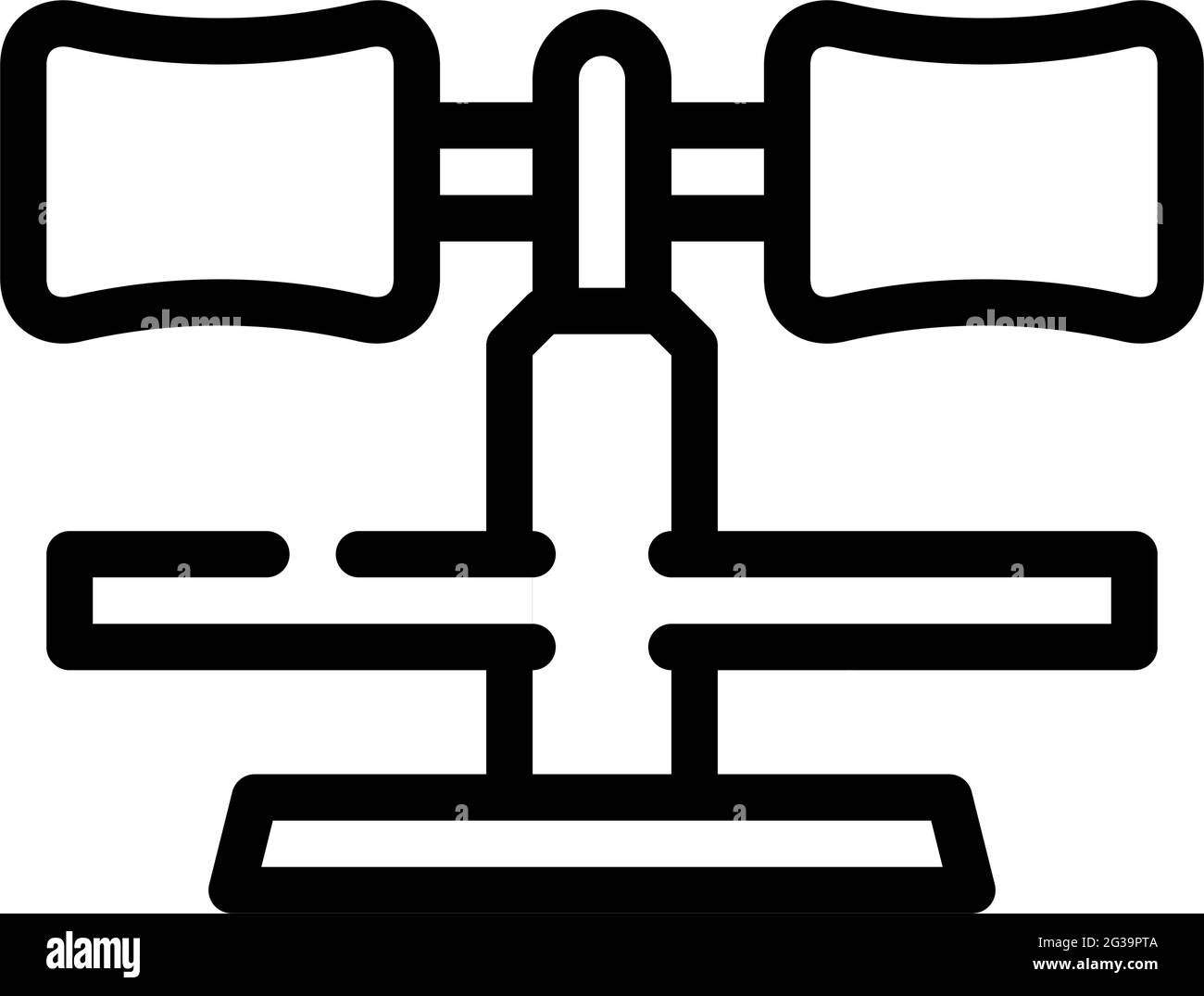 leg support gym equipment line icon vector illustration Stock Vector ...