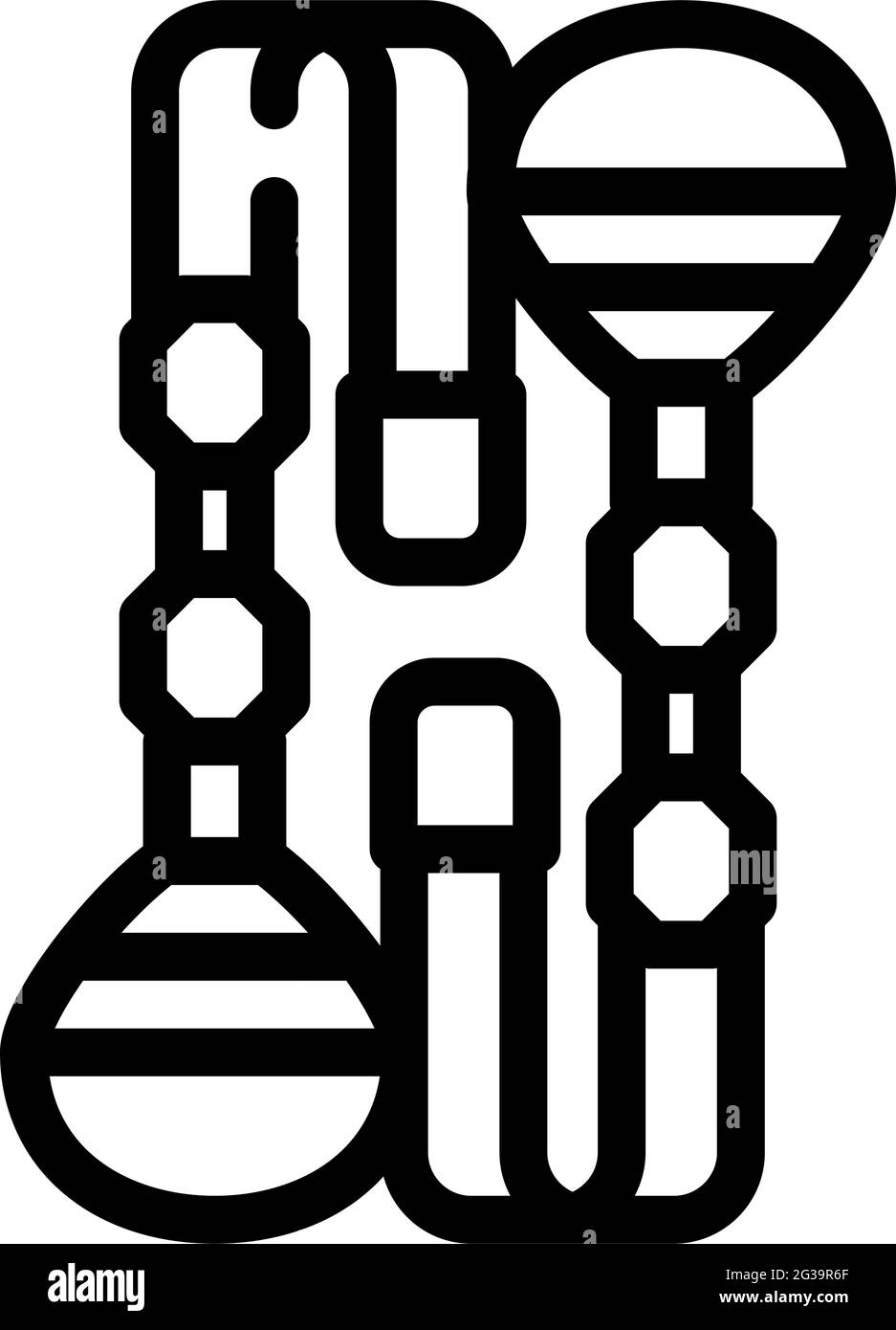 trx hinges gym equipment line icon vector illustration Stock Vector ...