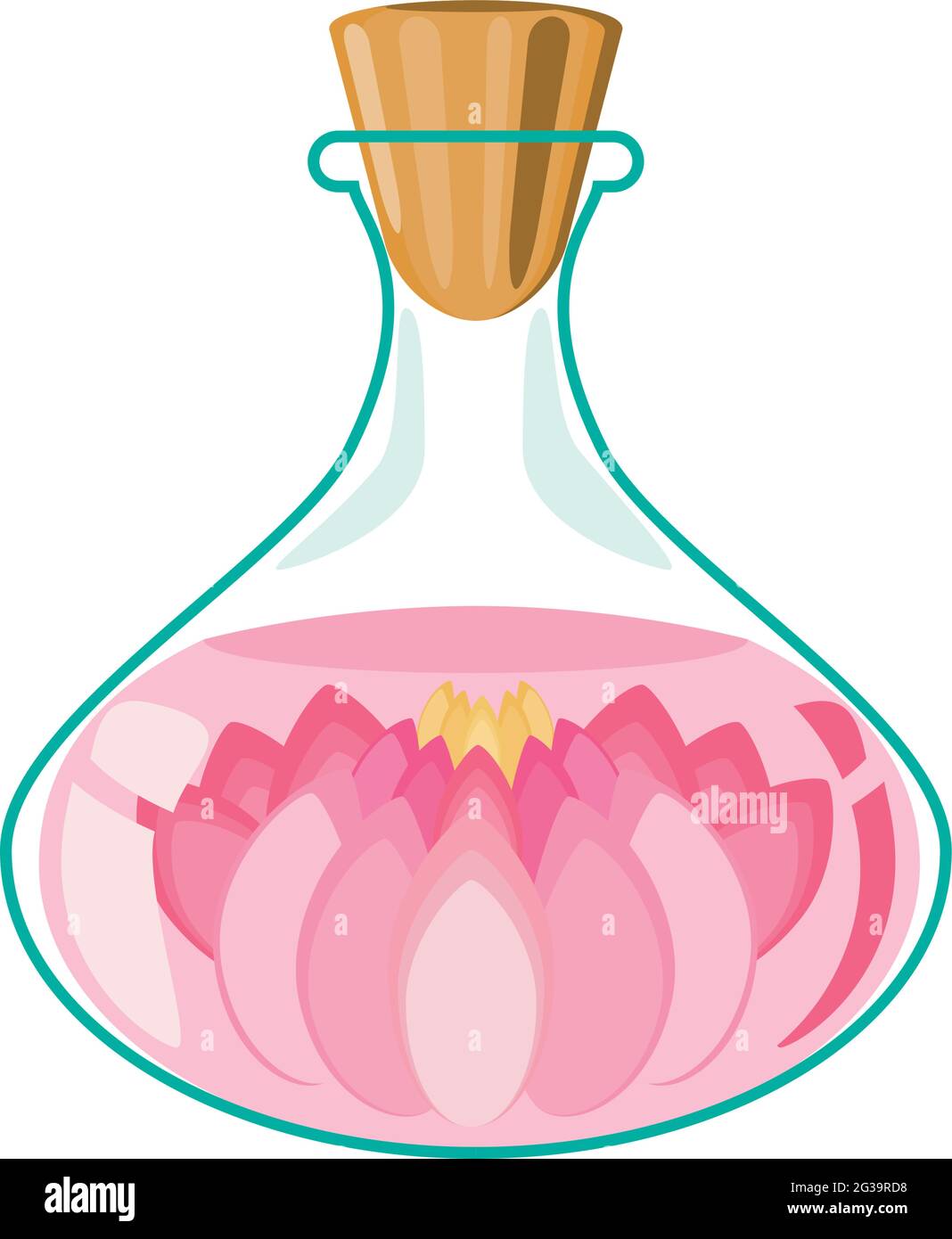 Flower essence in glass Stock Vector Images - Alamy
