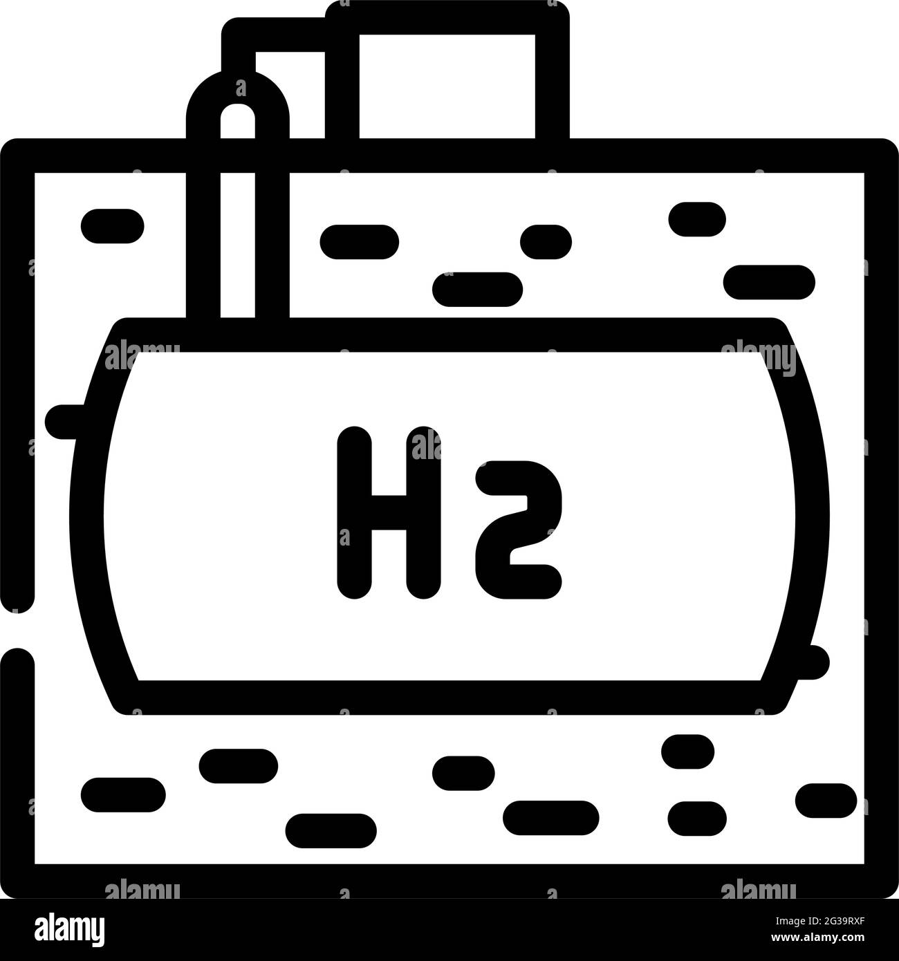 underground storage hydrogen line icon vector illustration Stock Vector ...