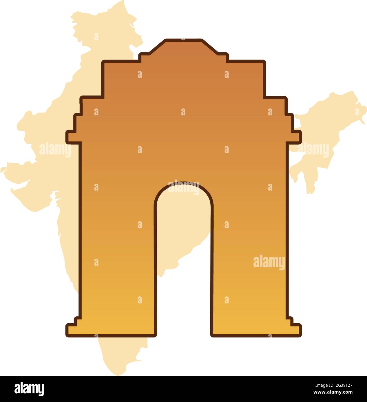 map of india and gate Stock Vector Image & Art - Alamy