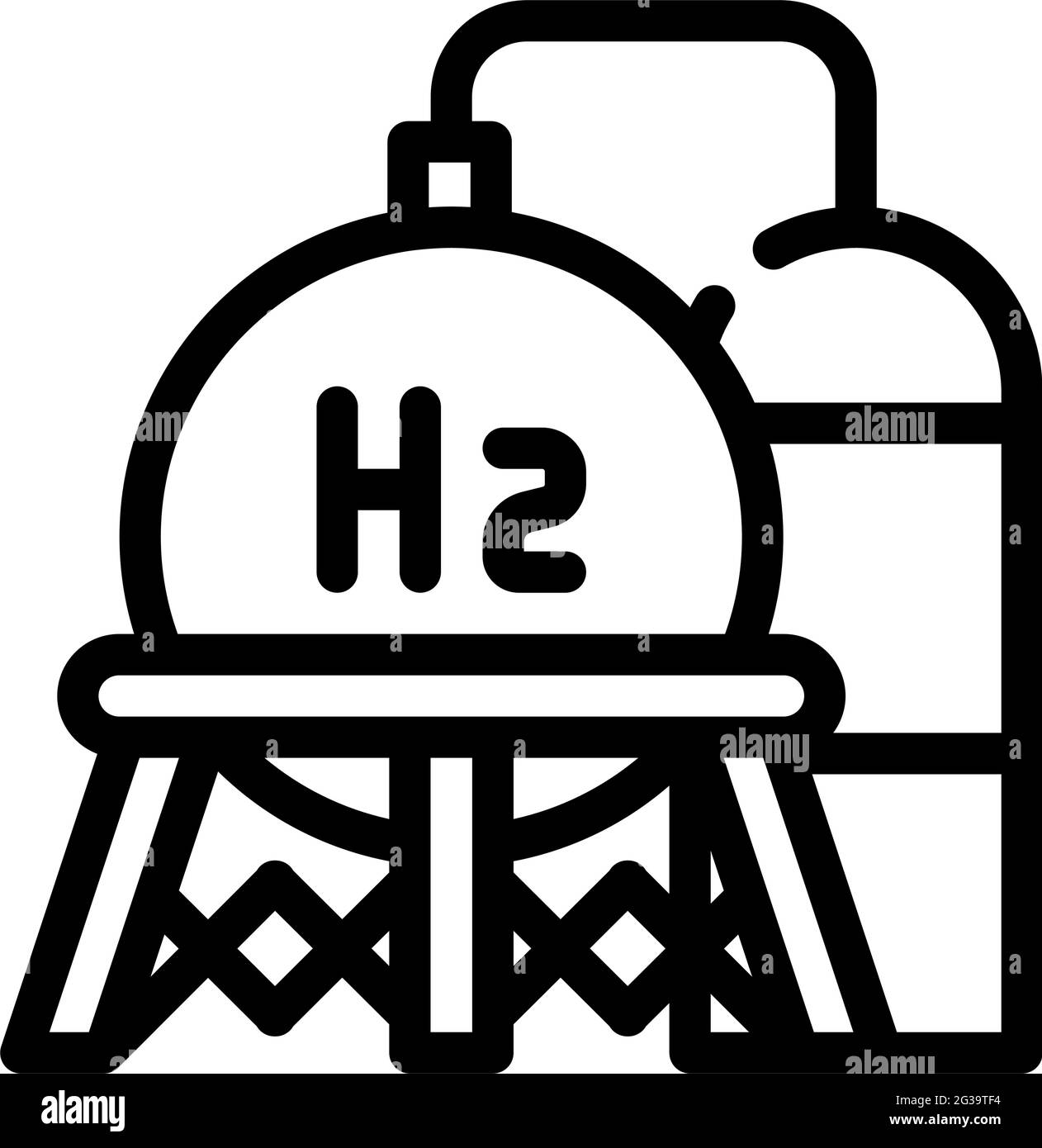 storage hydrogen tank line icon vector illustration Stock Vector Image ...