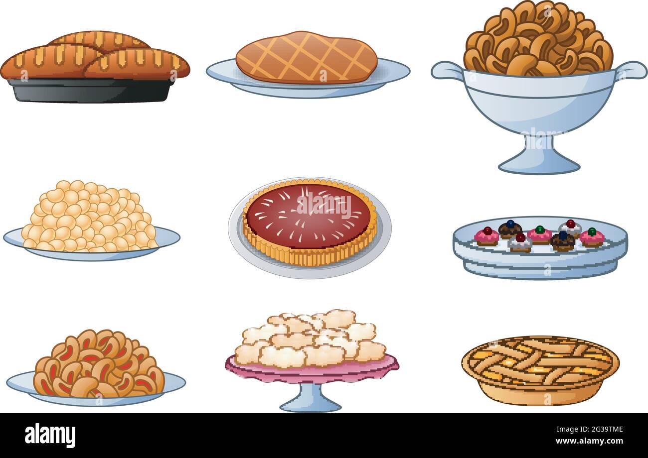 Set of cartoon bread isolated on white background Stock Vector Image ...