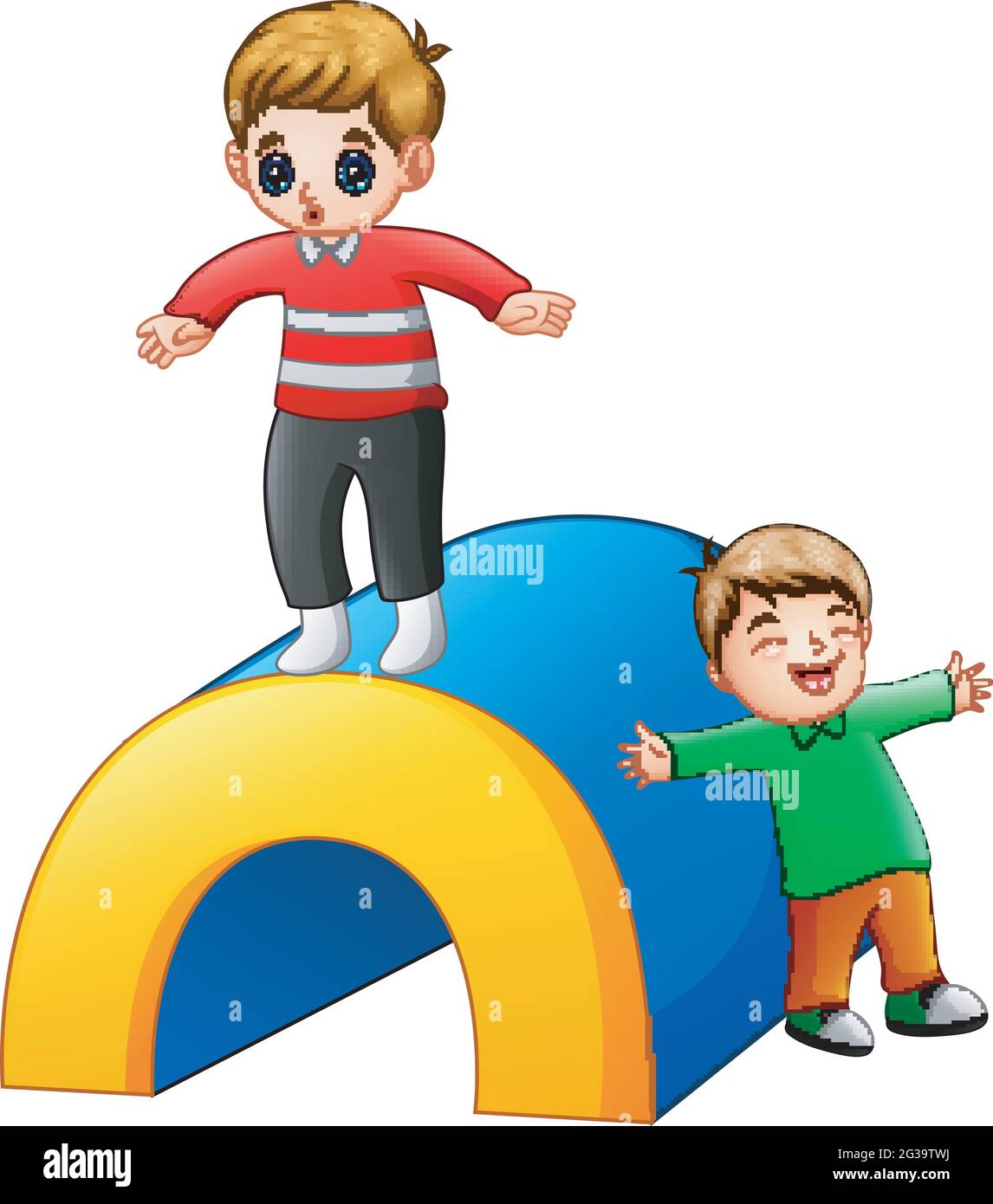 Two boys playing in the playground Stock Vector Image & Art - Alamy