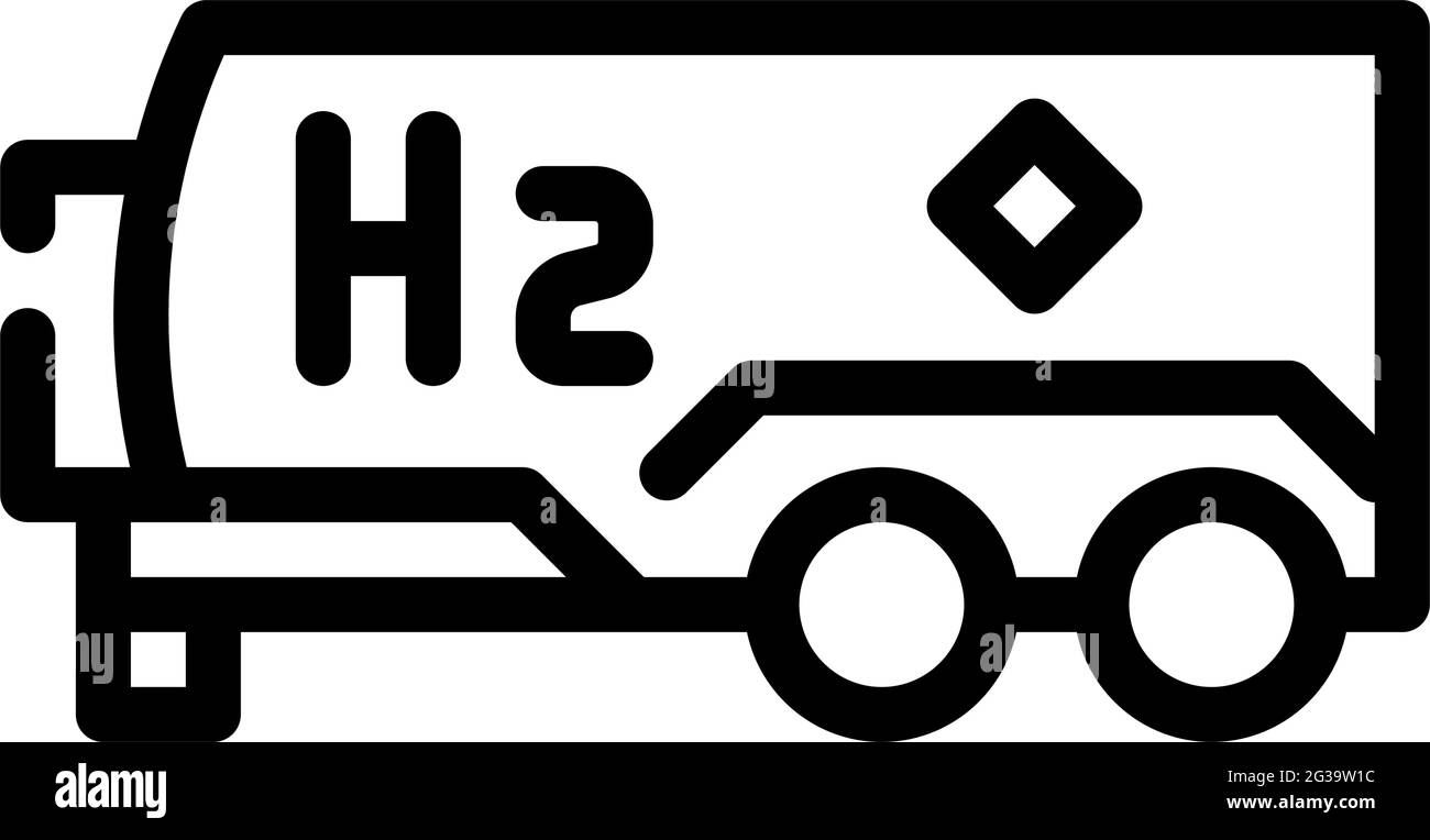 tank hydrogen line icon vector illustration Stock Vector Image & Art ...