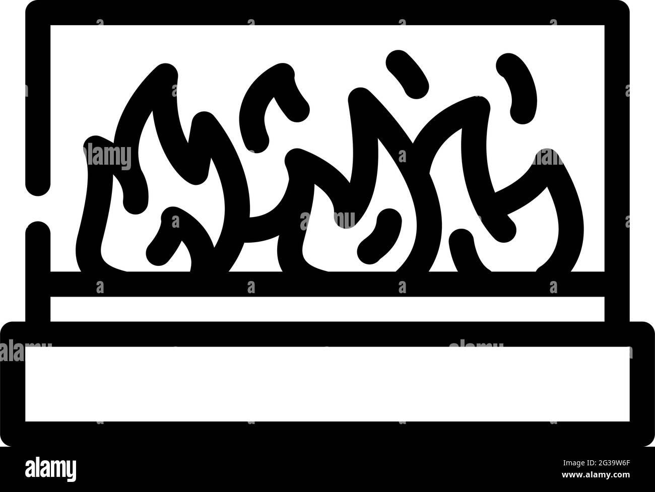 alcohol design fireplace line icon vector illustration Stock Vector ...