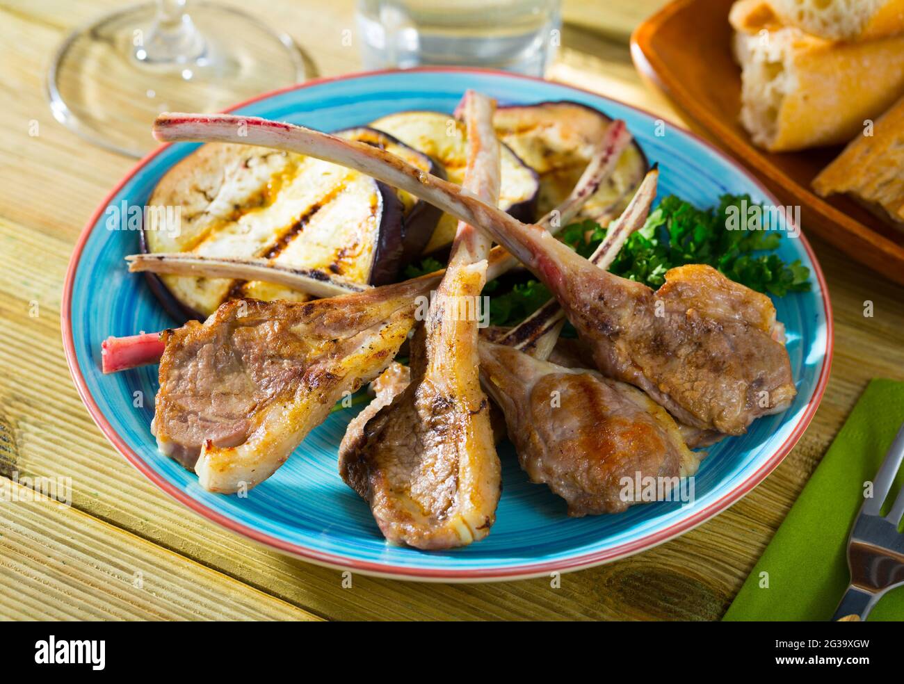 Racks roasted lamb ribs hi-res stock photography and images - Alamy
