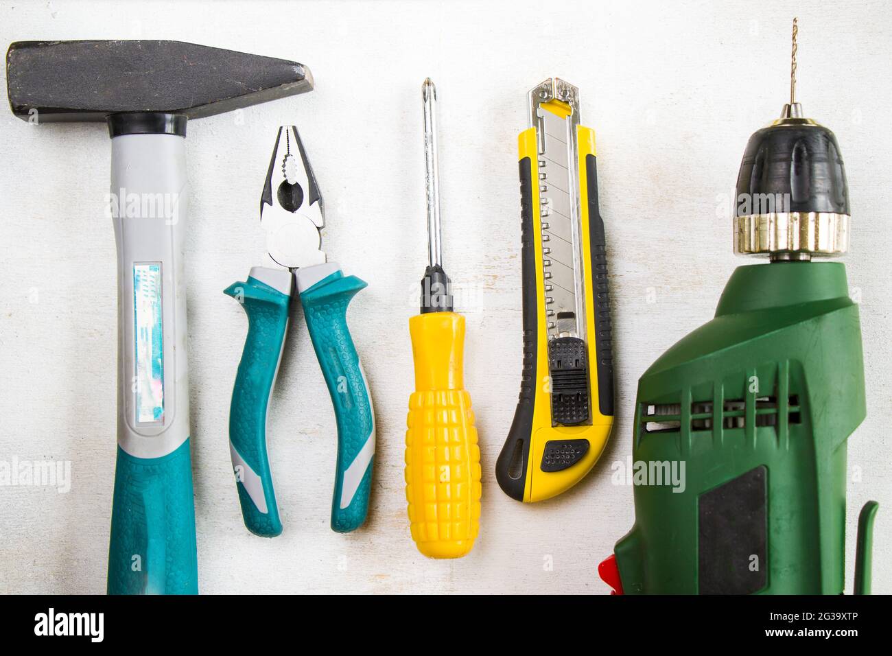 Set of instruments isolated on a white background Stock Photo - Alamy