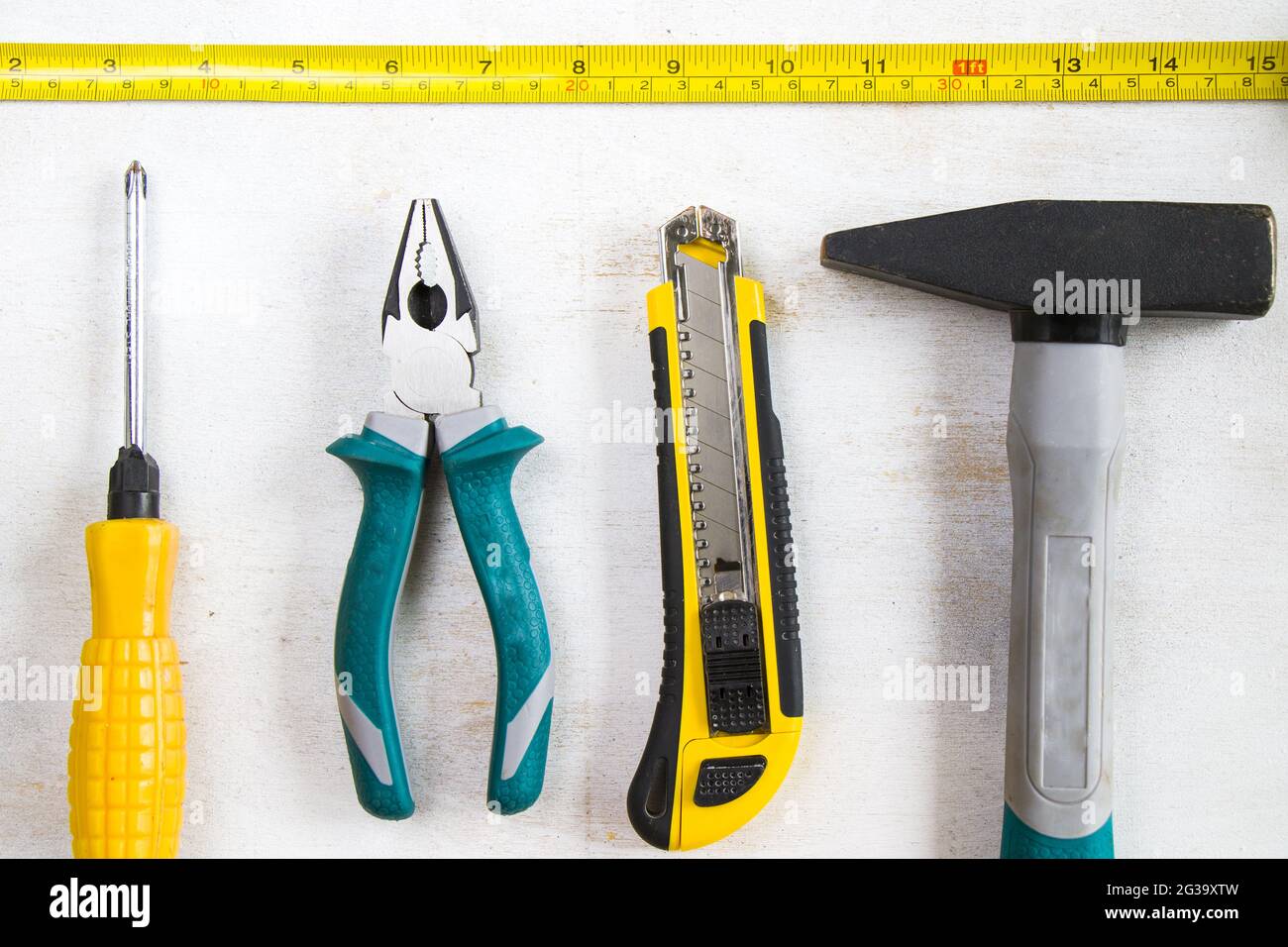 Set of instruments isolated on a white background Stock Photo - Alamy