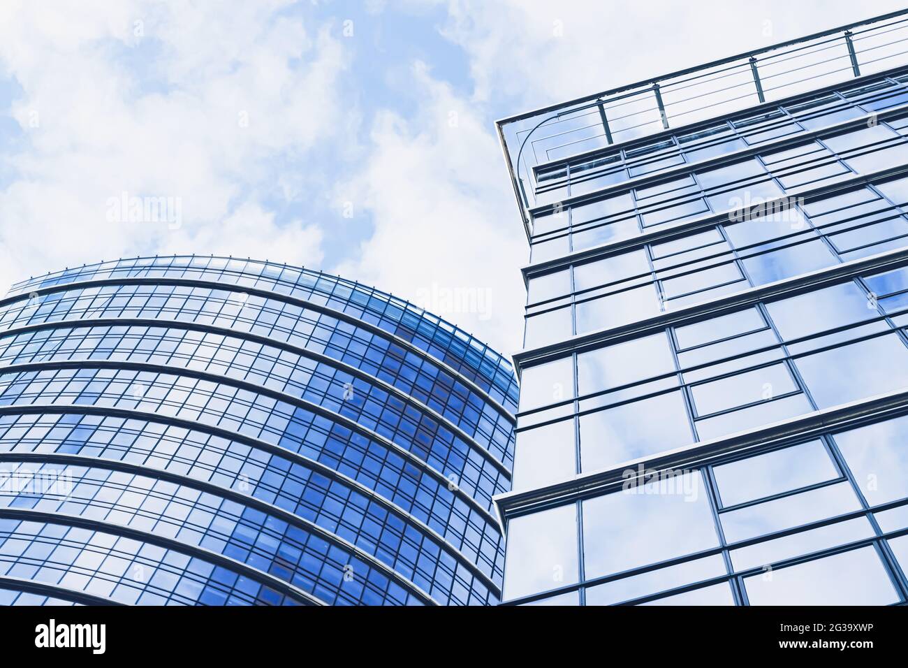Corporate office building in financial district, modern skyscraper in ...