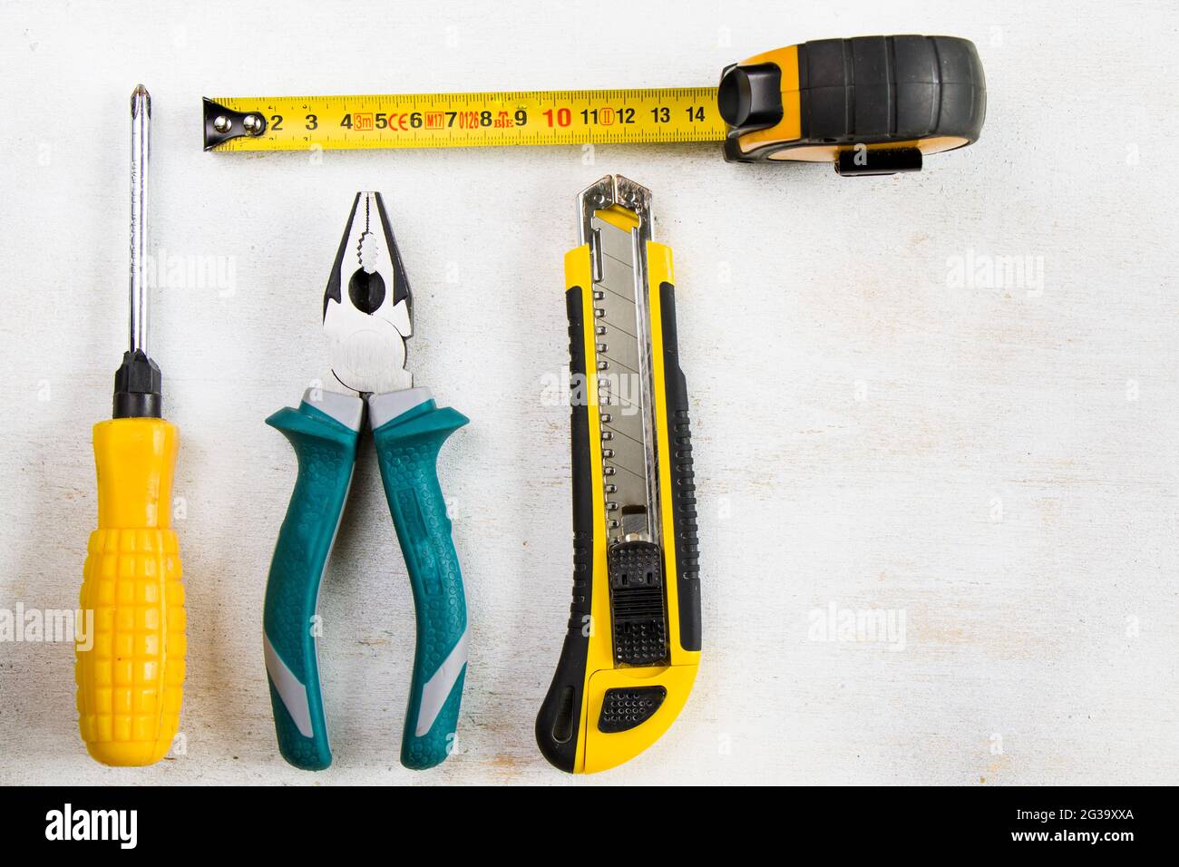 Set of instruments isolated on a white background Stock Photo - Alamy