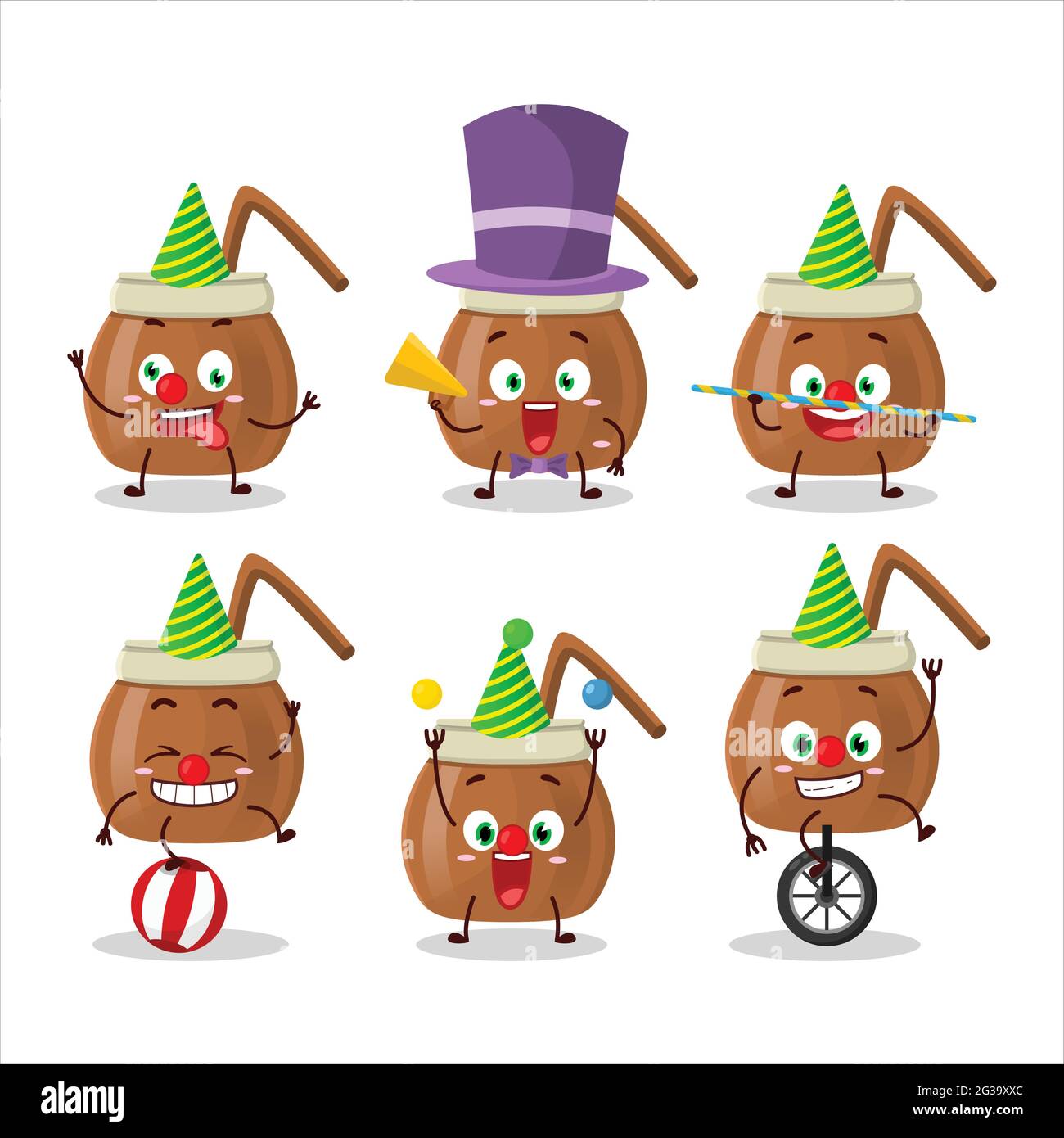 Cartoon character of mate tea with various circus shows. Vector ...