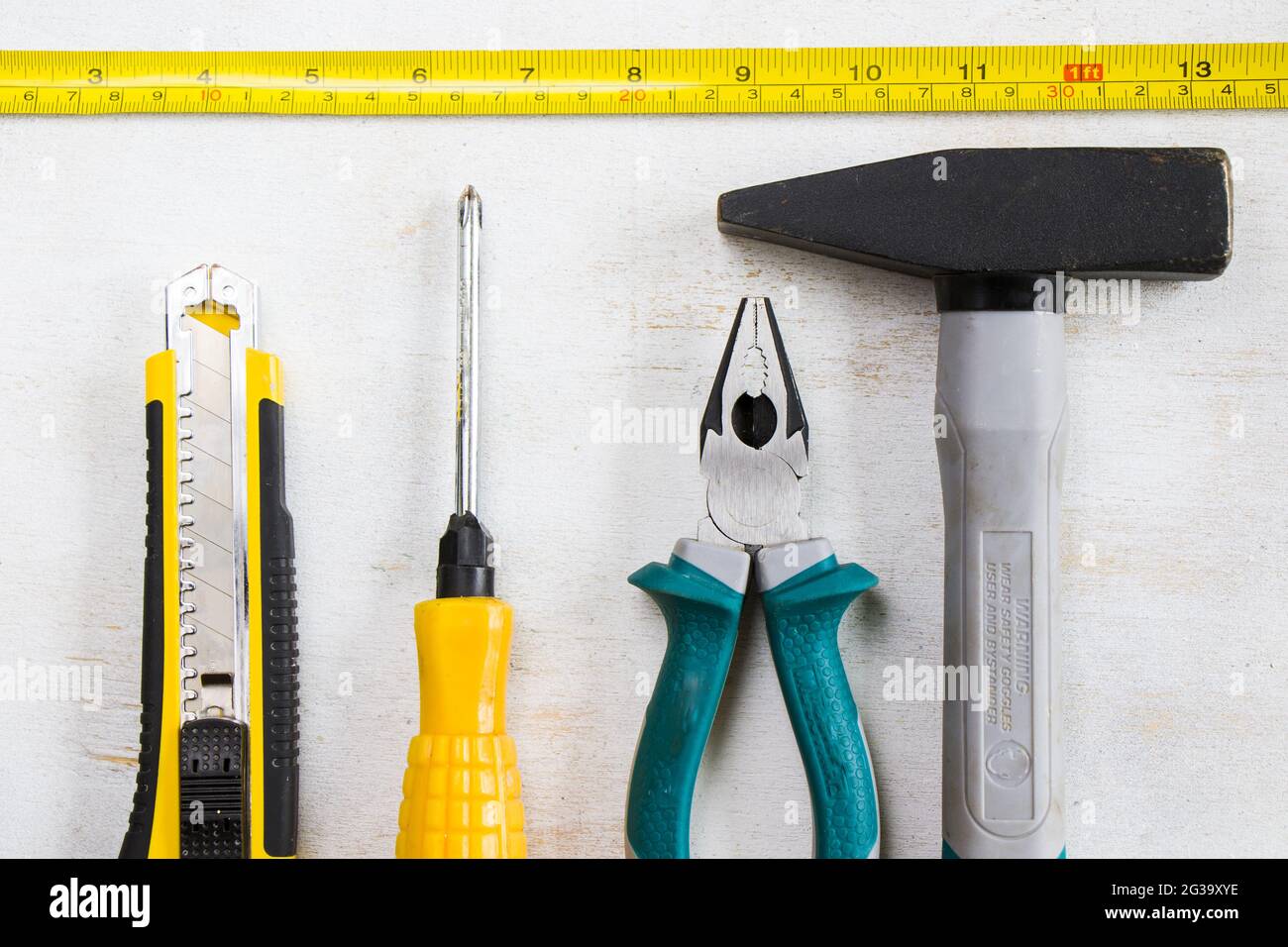 Set of instruments isolated on a white background Stock Photo - Alamy