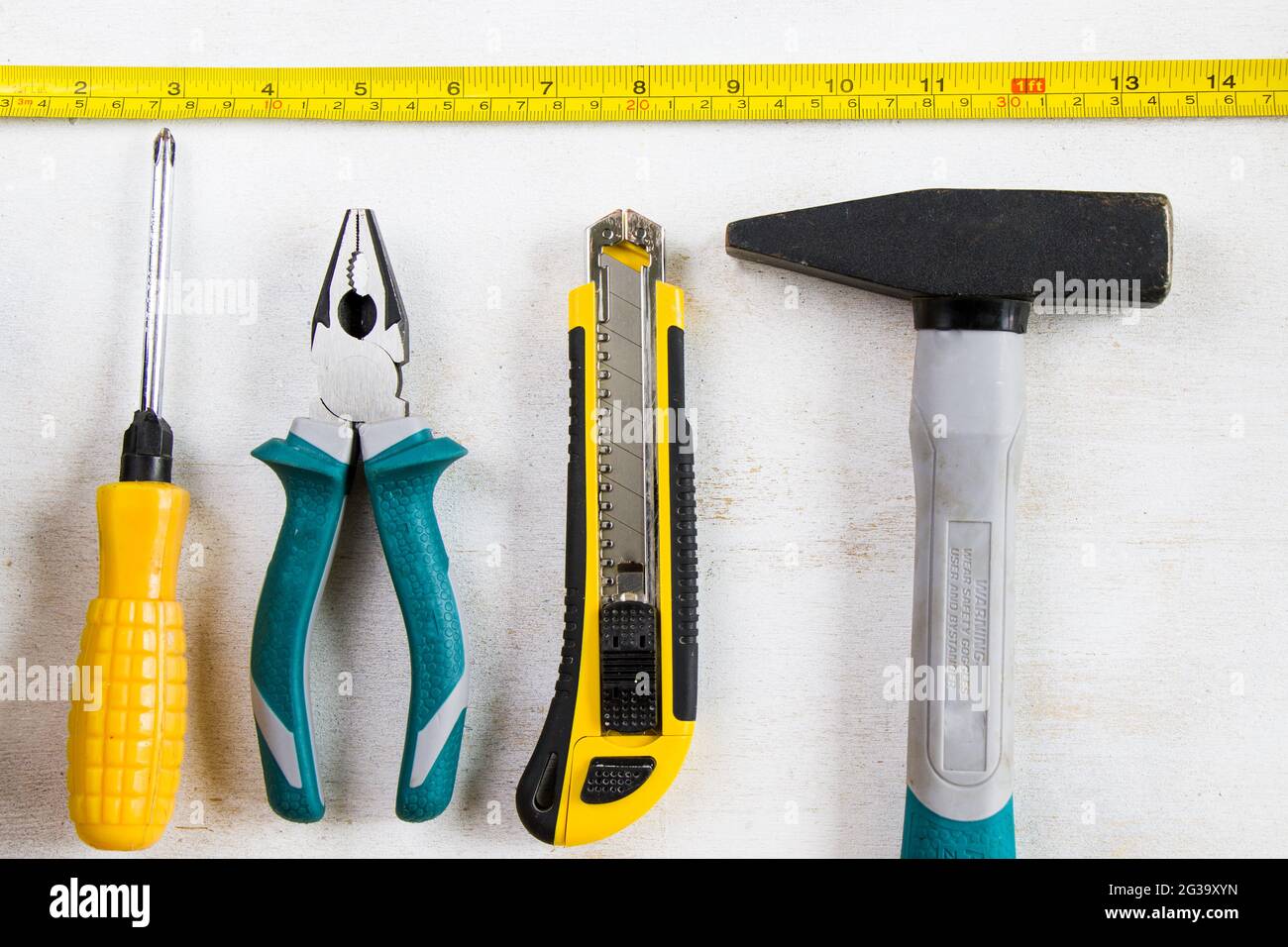Set of instruments isolated on a white background Stock Photo - Alamy