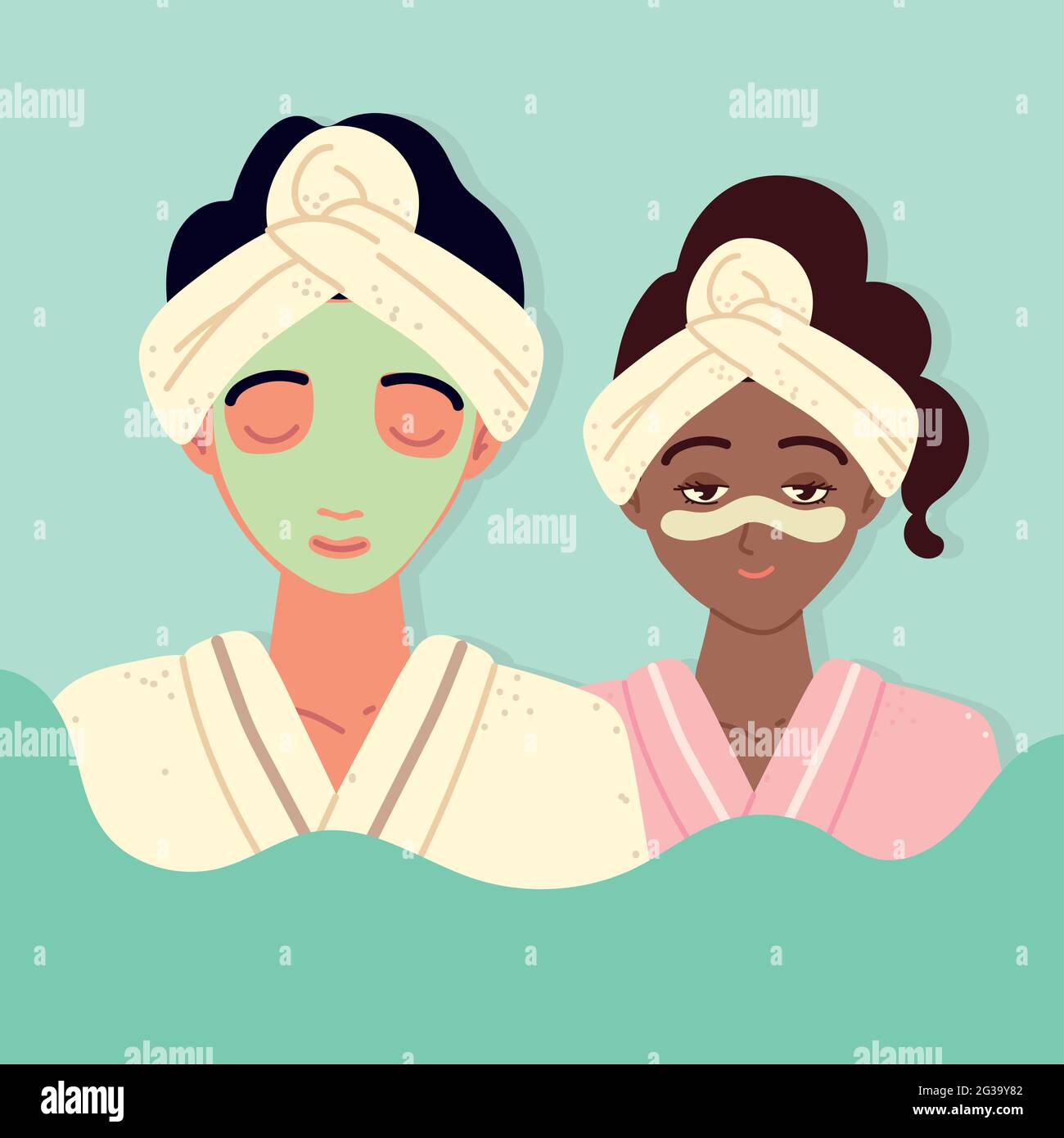 Clay face masks Stock Vector Images - Alamy