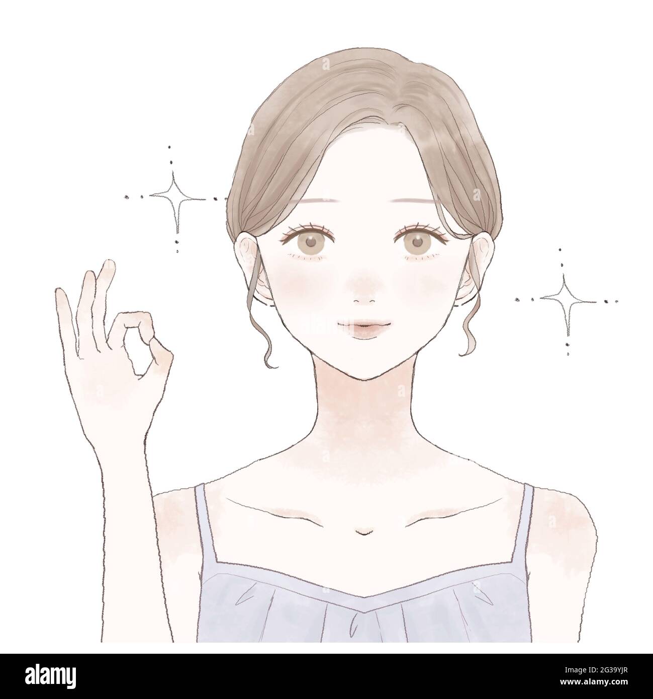 Young woman ing ok sign. She is making an OK sign with one hand Stock ...