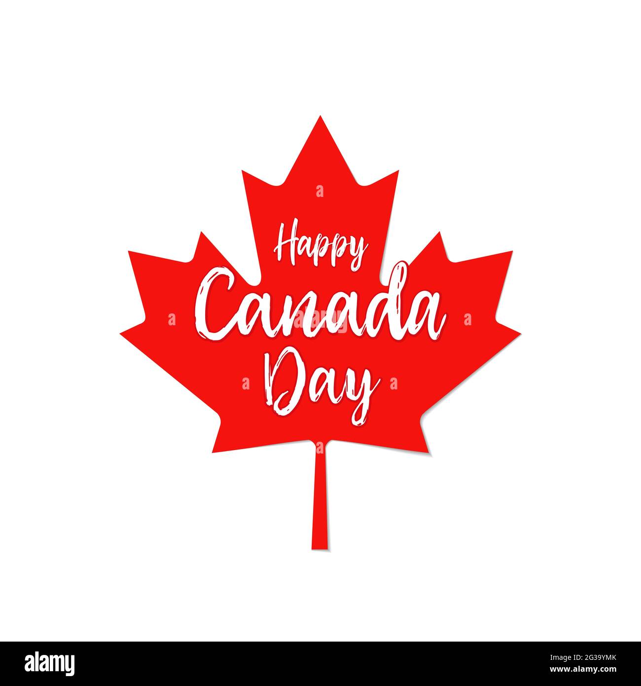 Happy Canada Day creative greetings. Isolated abstract graphic design ...