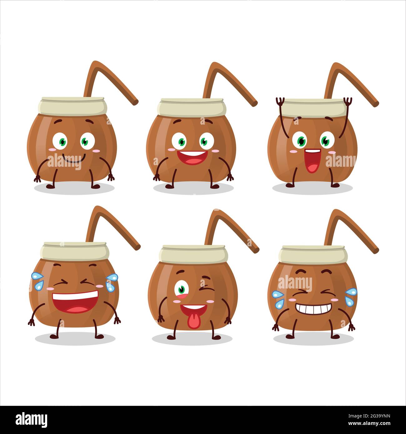 Cartoon character of mate tea with smile expression. Vector ...