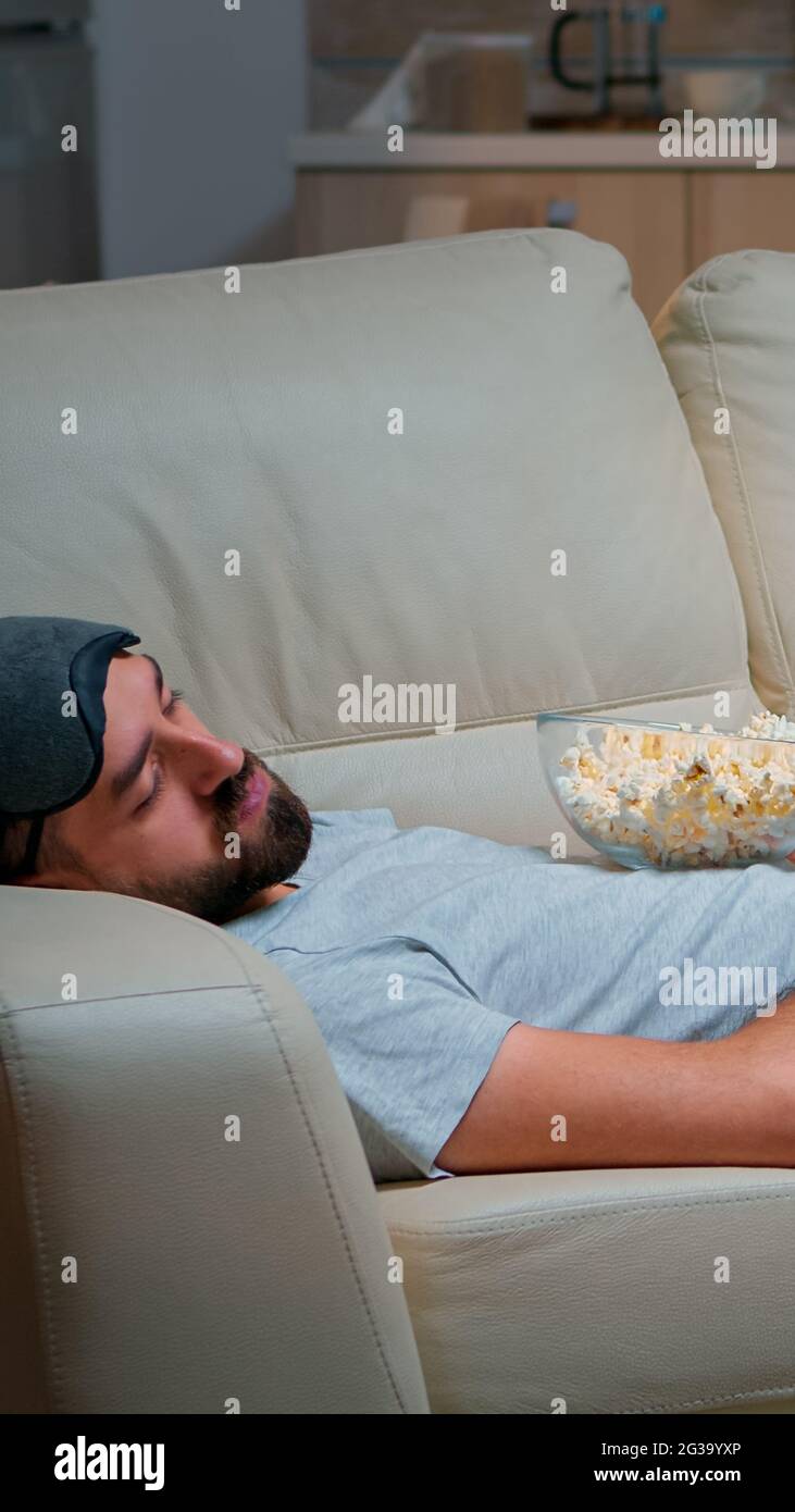 Falling asleep watching tv hi-res stock photography and images - Alamy