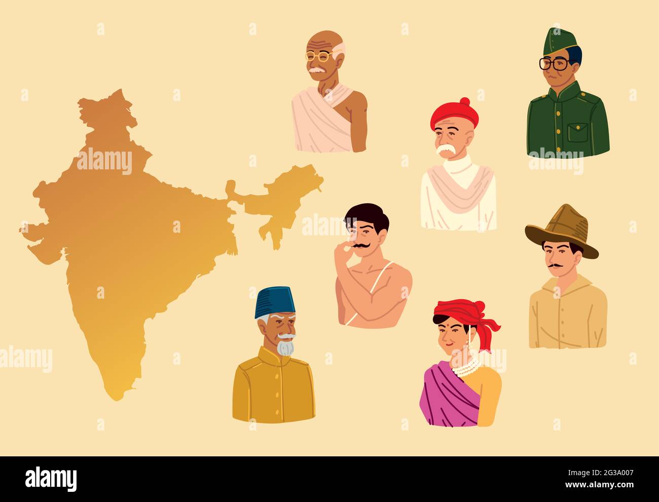 indian map and people Stock Vector Image & Art - Alamy