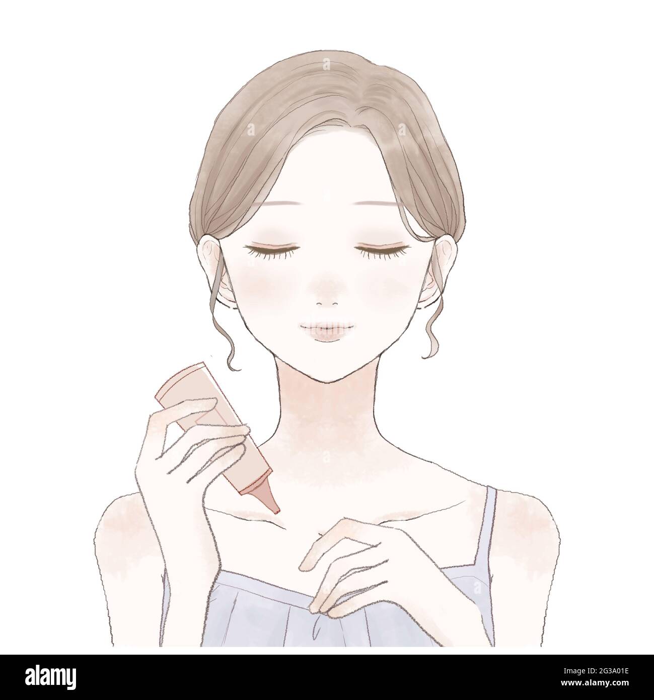 Applying moisturizing Cut Out Stock Images & Pictures - Alamy