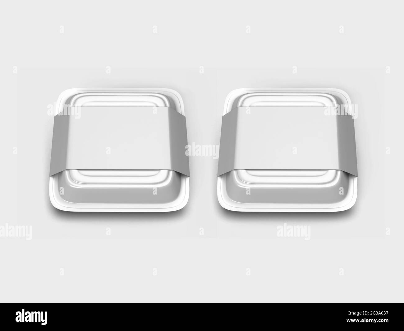 Styrofoam Food Box Packaging 3D Illustration Mockup Scene on Isolated ...