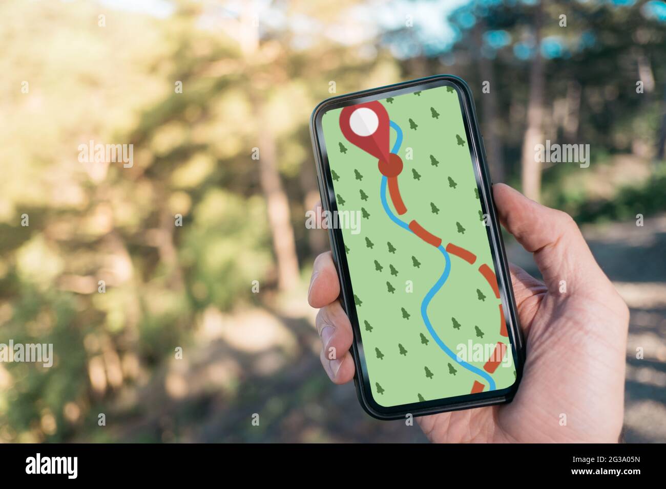 Gps map forest hi-res stock photography and images - Alamy