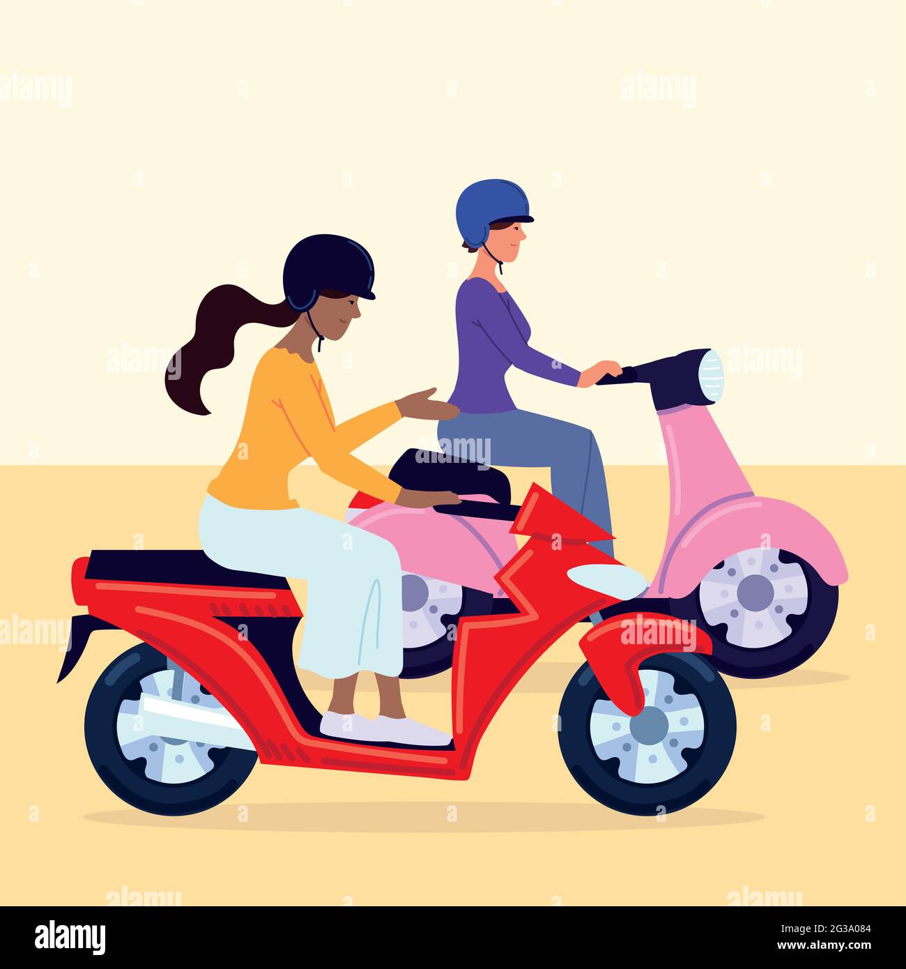 women riding motorcycles Stock Vector Image & Art - Alamy