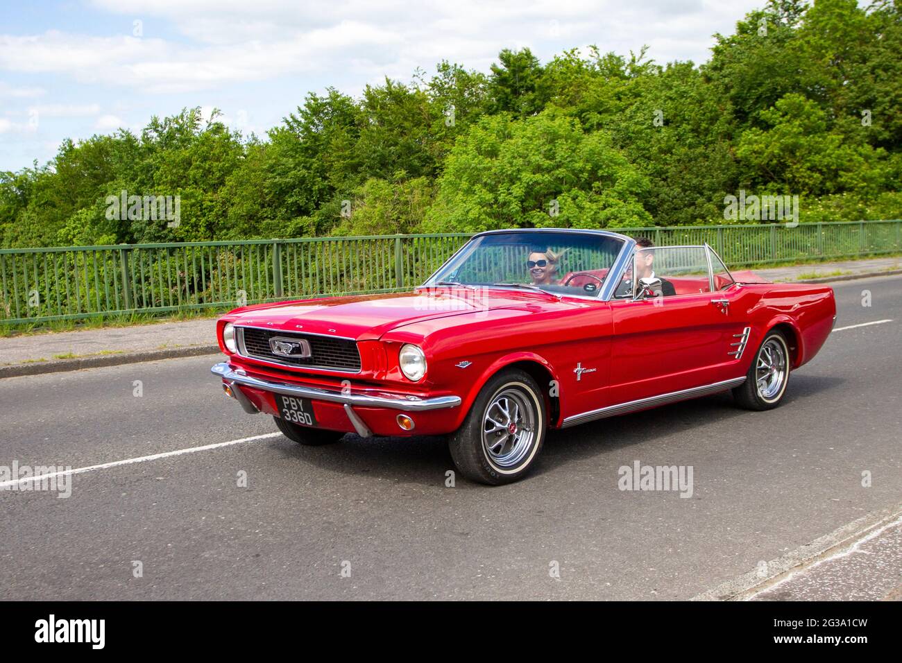 1966 60s sixties red American Ford Mustang 4800 cc convertible ...