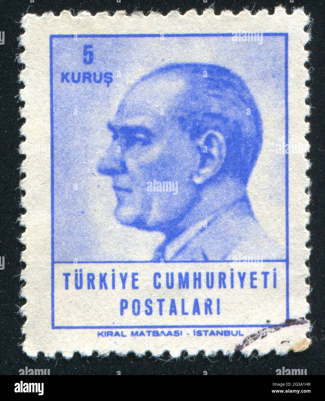 TURKEY - CIRCA 1965: stamp printed by Turkey, shows president Kemal ...