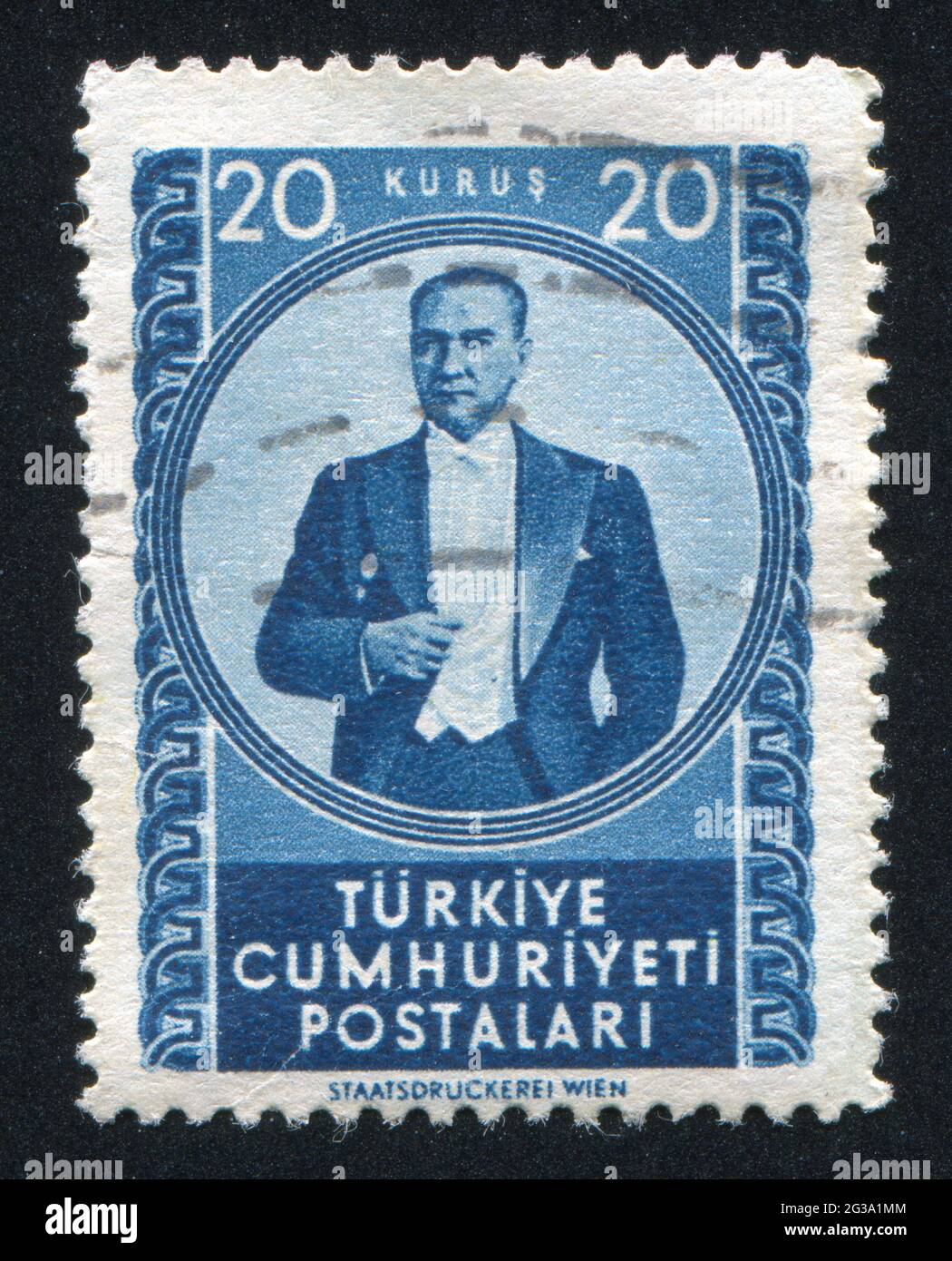 TURKEY - CIRCA 1972: stamp printed by Turkey, shows president Kemal ...